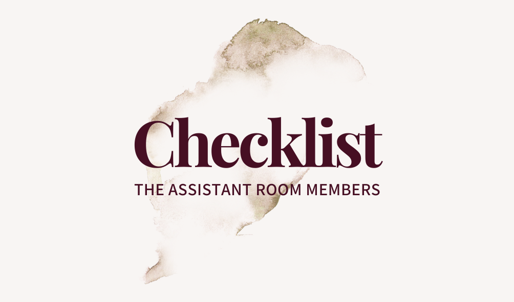 Checklist | The Assistant Room